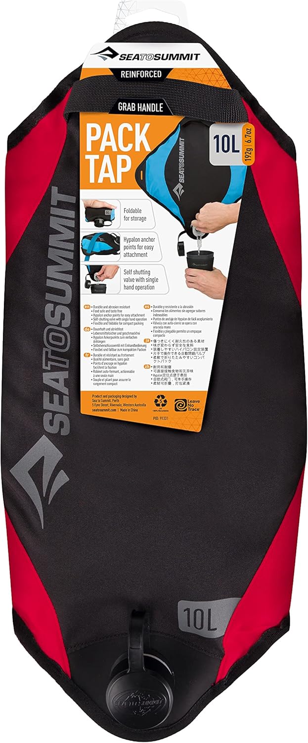 Sea to Summit 10 litre Pack Tap Water Carrier for Backpacking & Camping ...